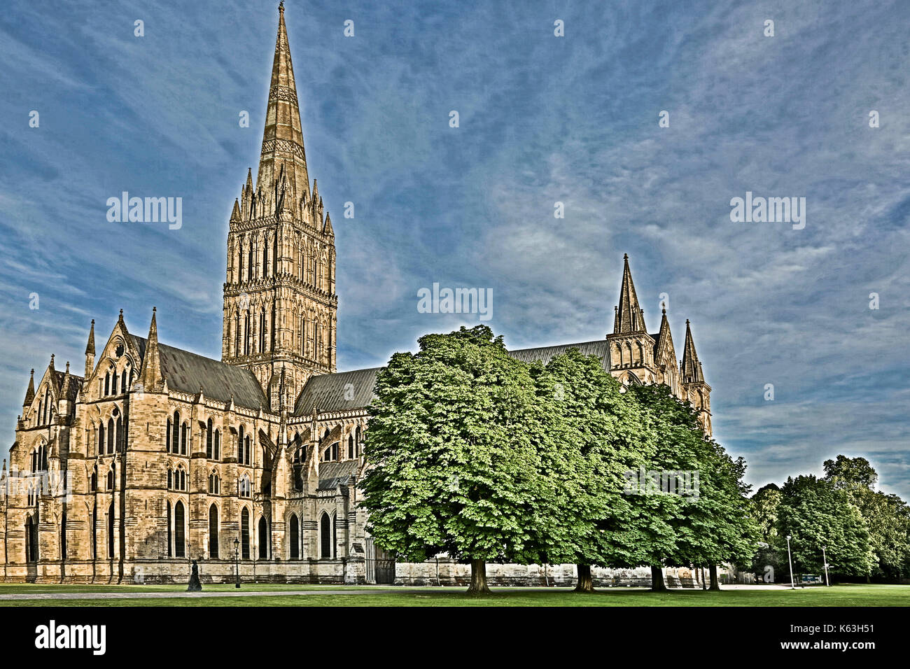 Salisbury Cathedral in Art mode, 2017 Stock Photo - Alamy