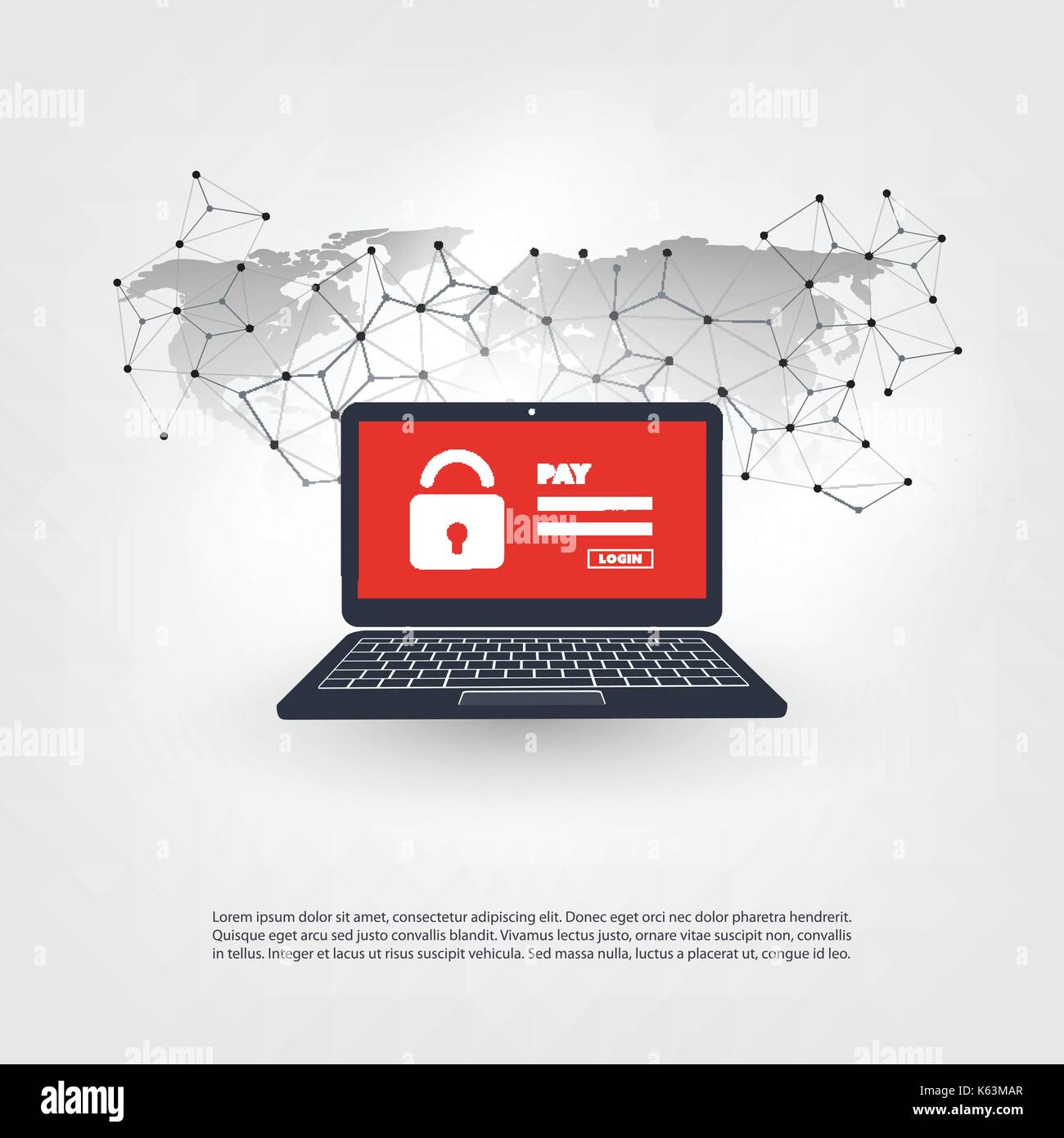 Locked computer screen with ransomware hi-res stock photography and ...