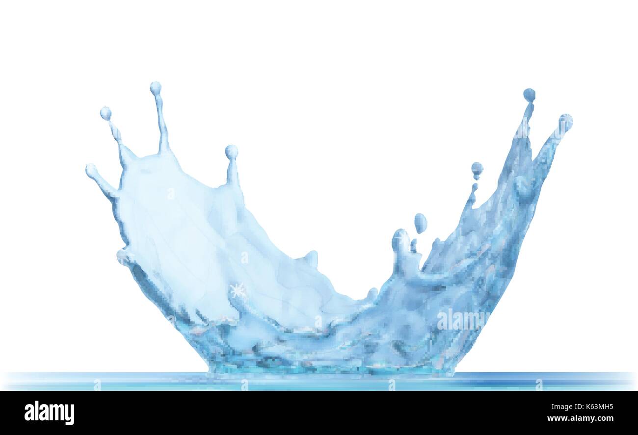 Water crown splash, isolated on transparent background Stock Vector ...