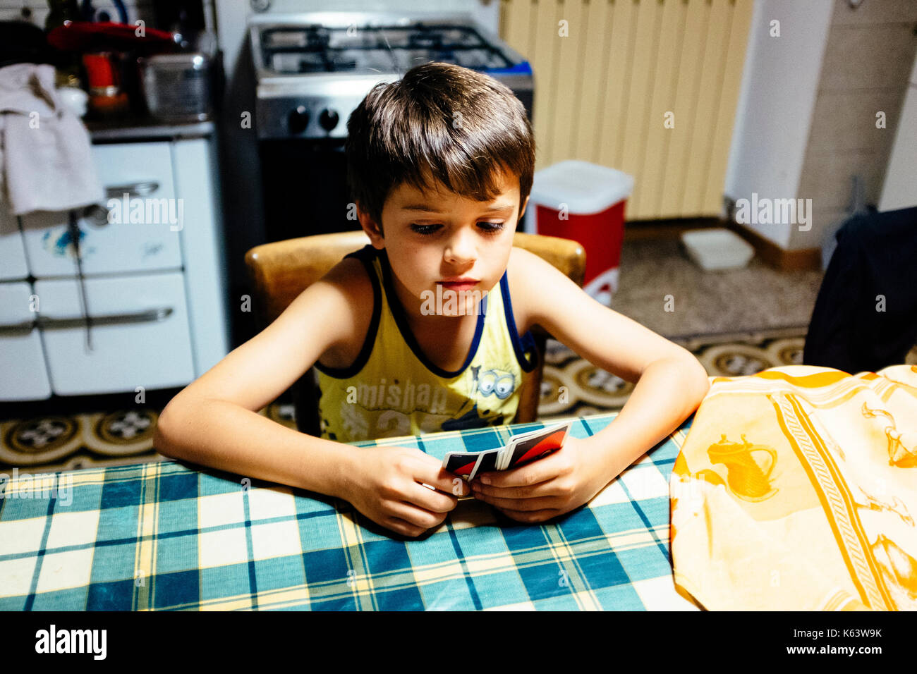Baby playing cards Stock Photo - Alamy