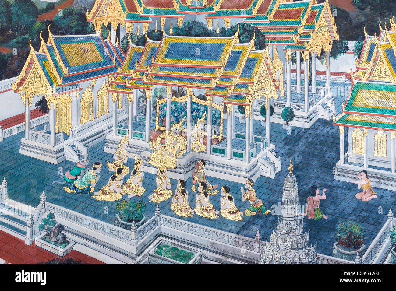 Murals Depicting Scenes From Ramayana High Resolution Stock Photography ...