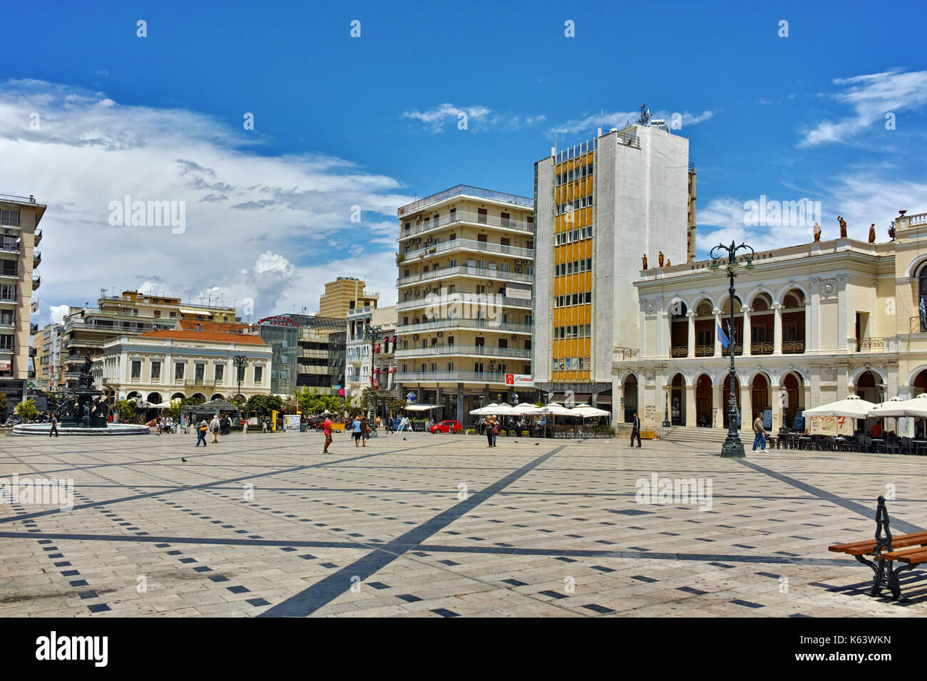 King George I Square in Patras, Peloponnese, Western Greece Stock Photo ...