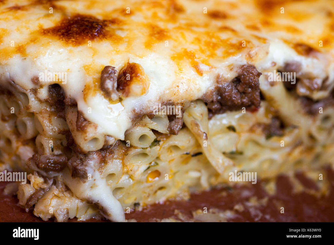 Pastitsio Traditional Greek Baked Pasta Casserole With Ground Beef ...