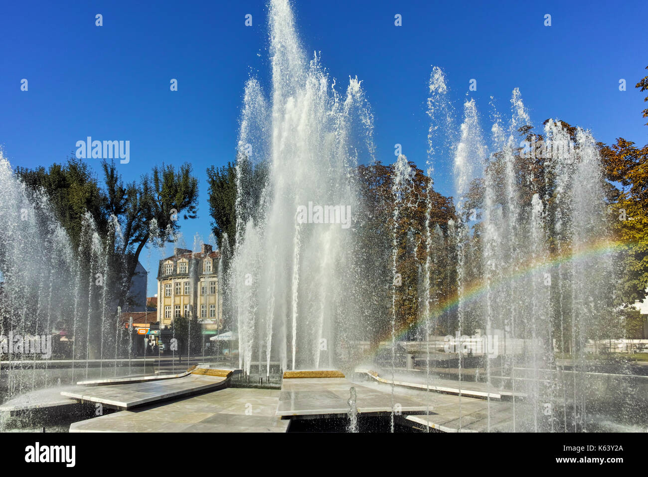 Fountain in the center of City of Pleven, Bulgaria Stock Photo - Alamy