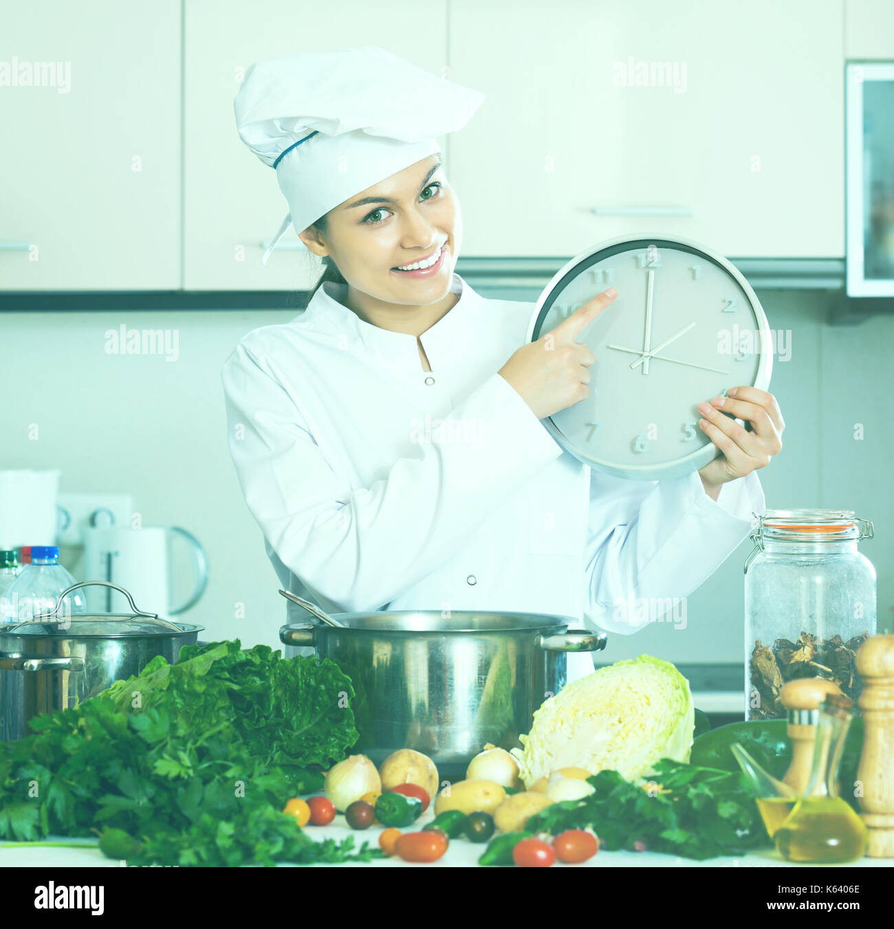 Portrait of professional chef with vegetables Stock Photo - Alamy
