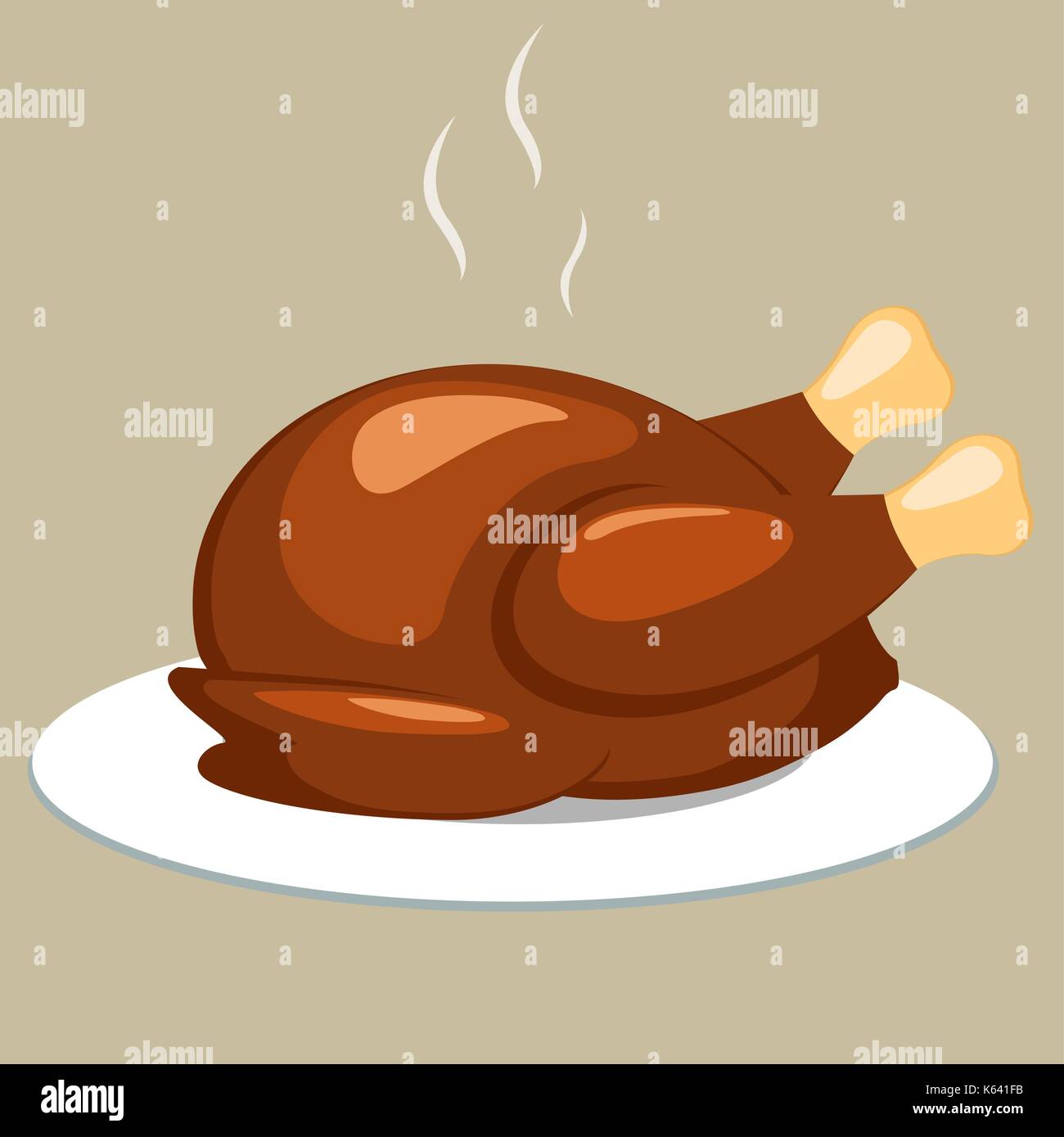 Chicken grill plate Stock Vector Images - Alamy