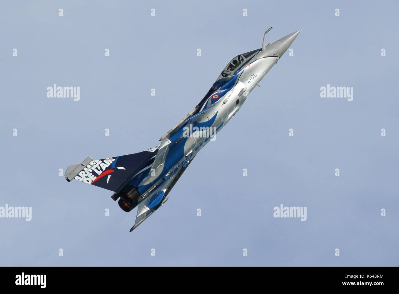French Air Force Rafale displaying at Duxford during the May 2017 air ...