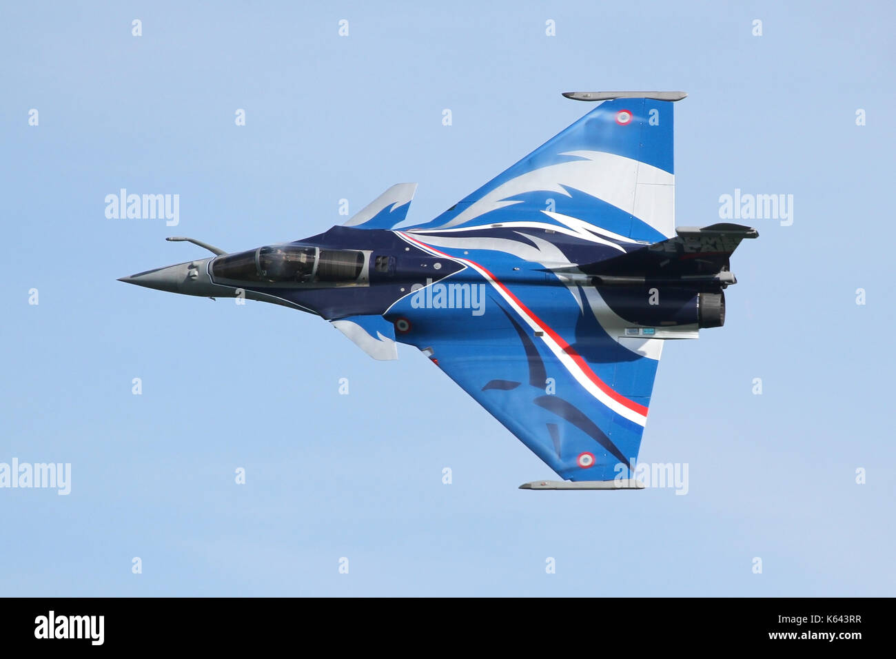 French Air Force Rafale displaying at Duxford during the May 2017 air ...