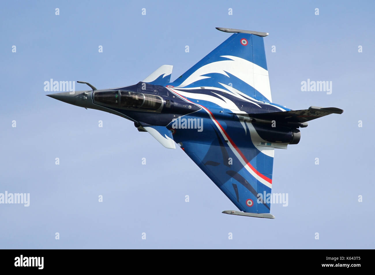 French Air Force Rafale displaying at Duxford during the May 2017 air ...