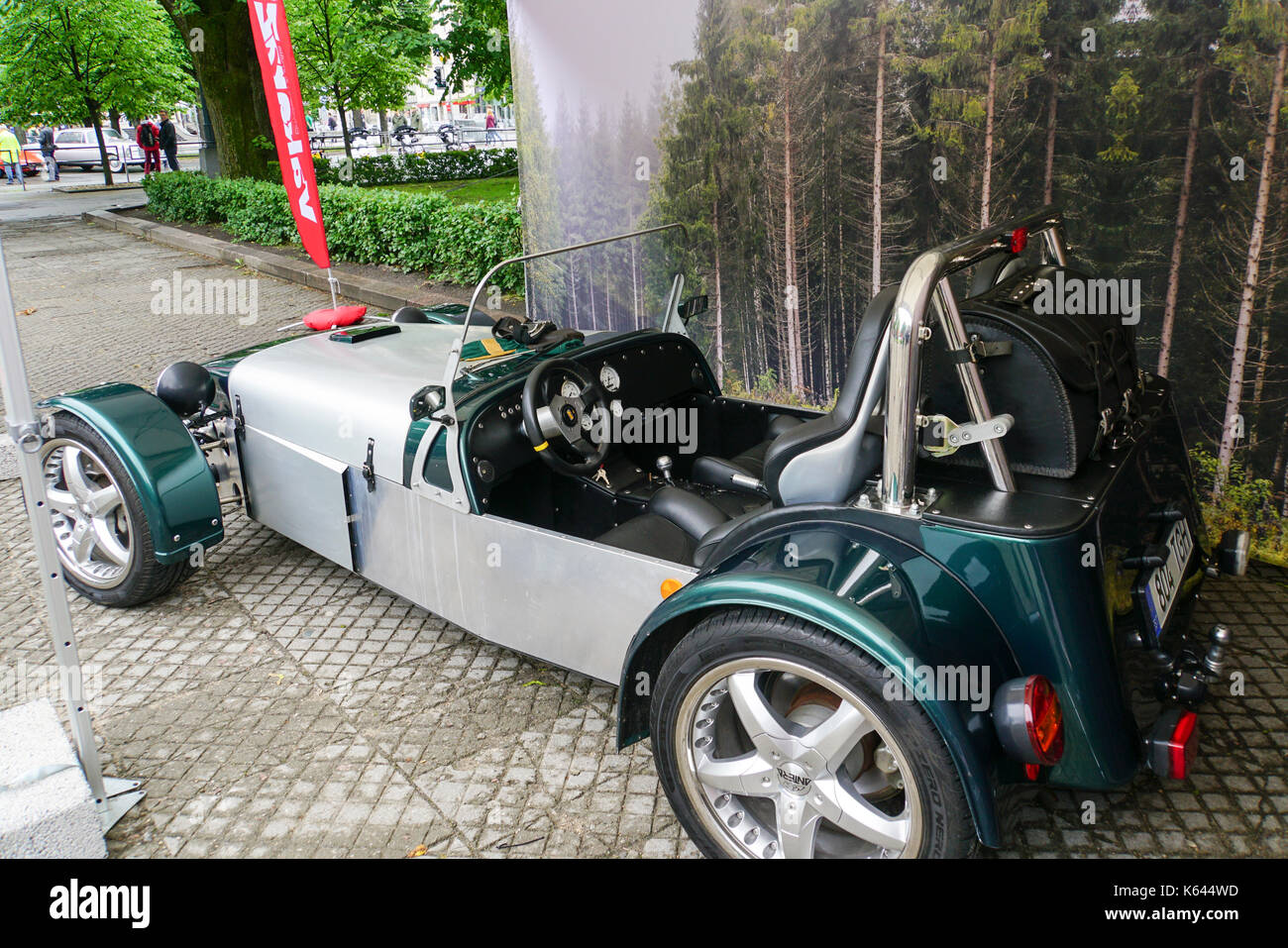 Home made car on display at the start of the Riga to Mykonos Gumball ...