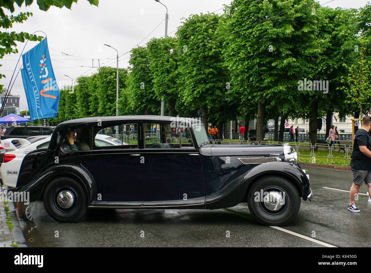 Daimler DE27 Classic car on display at the start of the Riga to Mykonos ...
