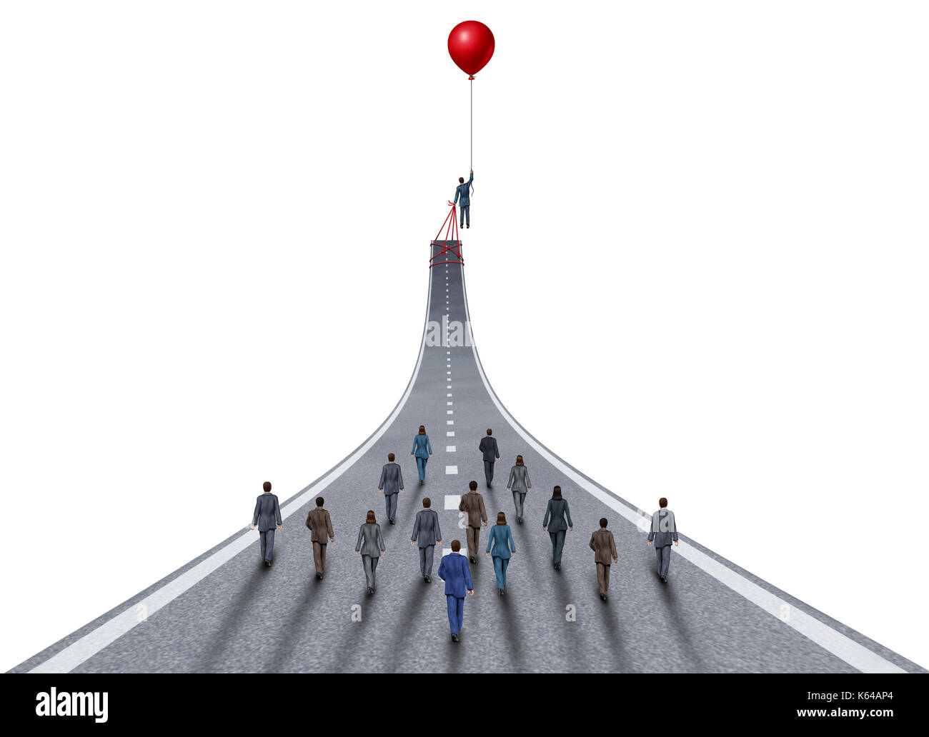 Managing business success ambitions concept as a management and team ...