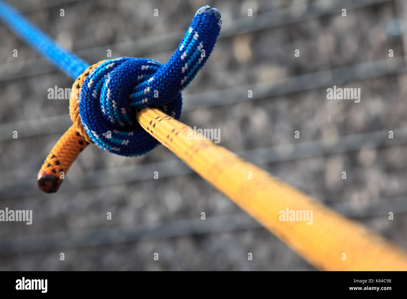 Knotted ropes, rope knots, secure connection, symbol Stock Photo - Alamy