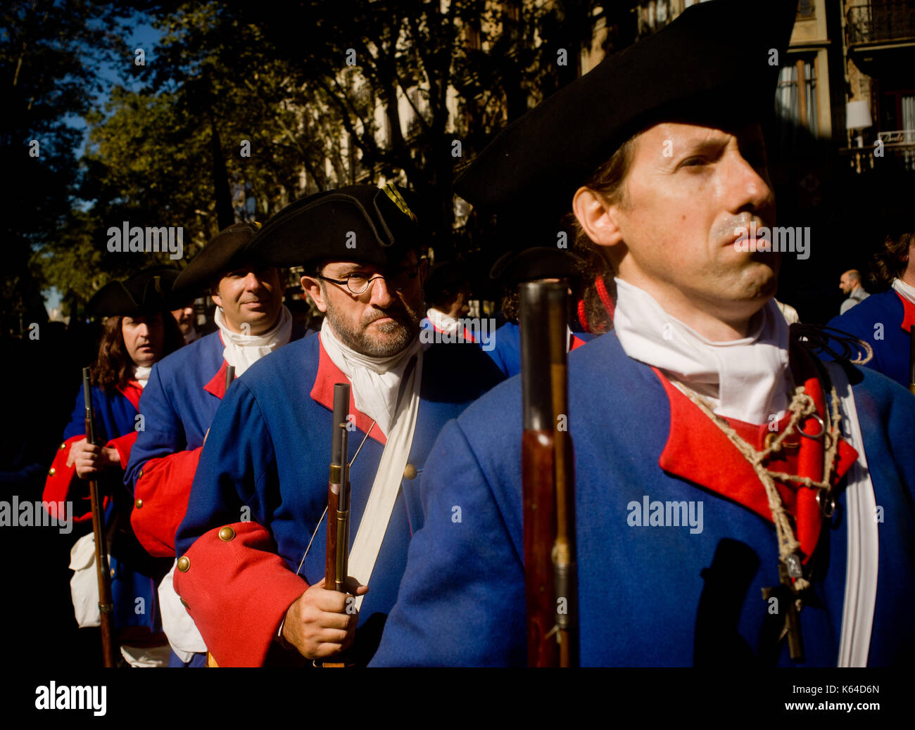 Barcelona, Spain. 11th Sep, 2017. Men dressed in traditional costumes ...