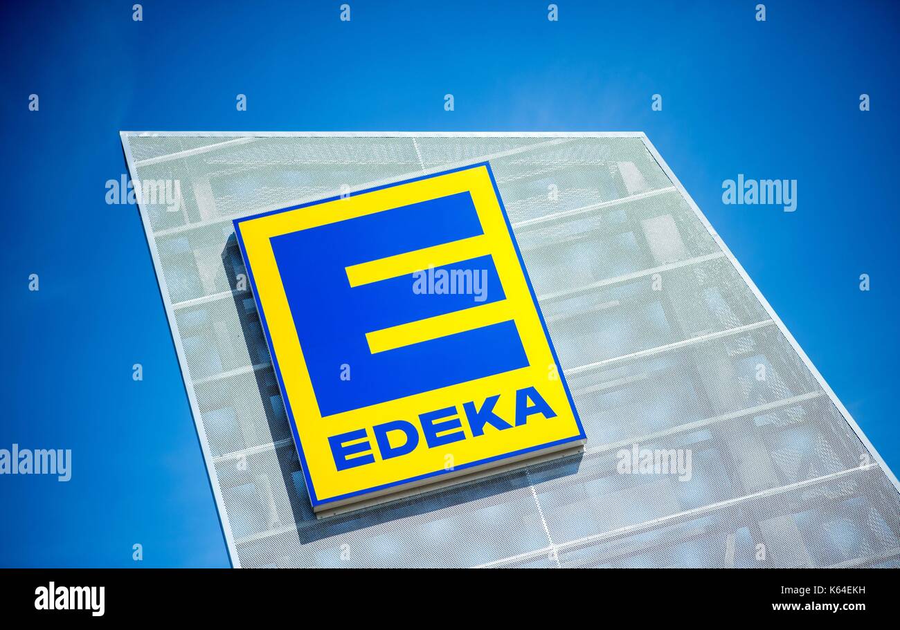 Hannover, Germany. 23rd Aug, 2017. The logo of sales company EDEKA at a ...