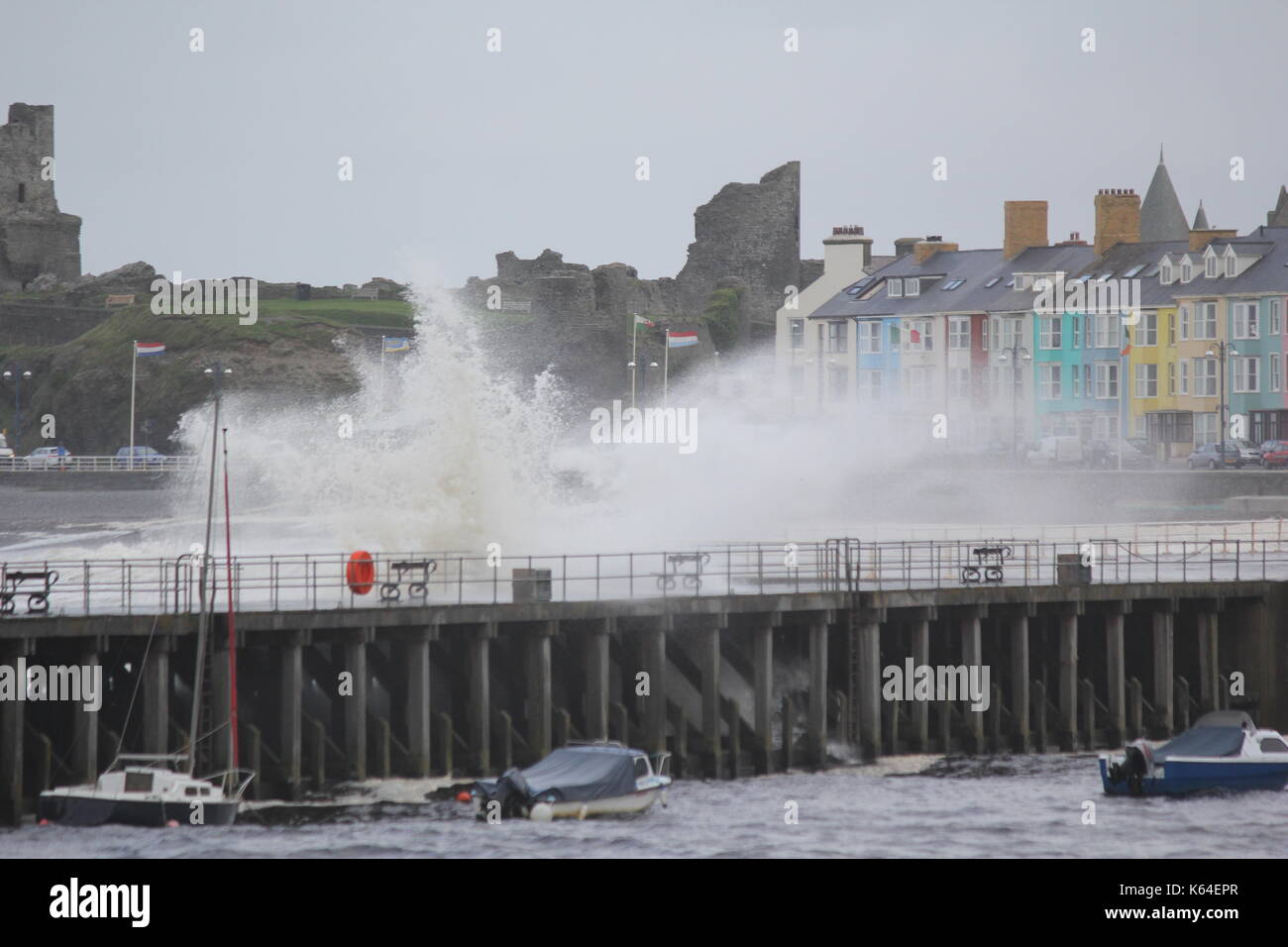 Aberystwyth Wales UK weather Sept 11th 2017 . A seasonal washout with ...