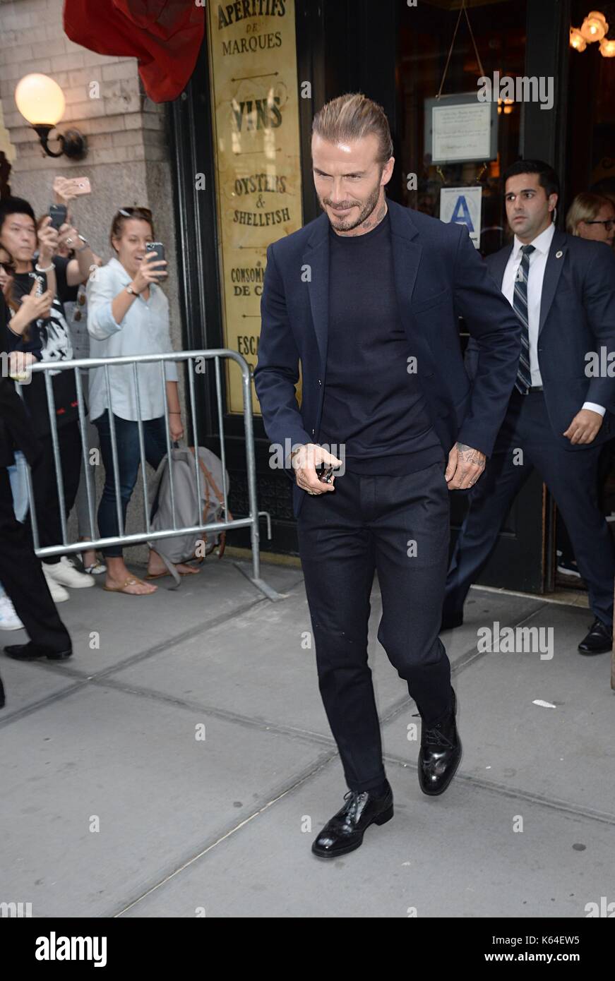 New York, NY, USA. 10th Sep, 2017. David Beckham out and about for ...