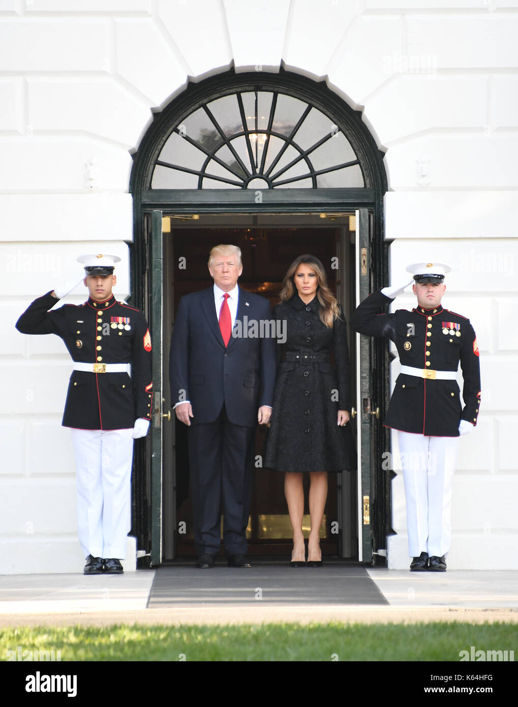 United States President Donald J. Trump and first lady Melania Trump ...