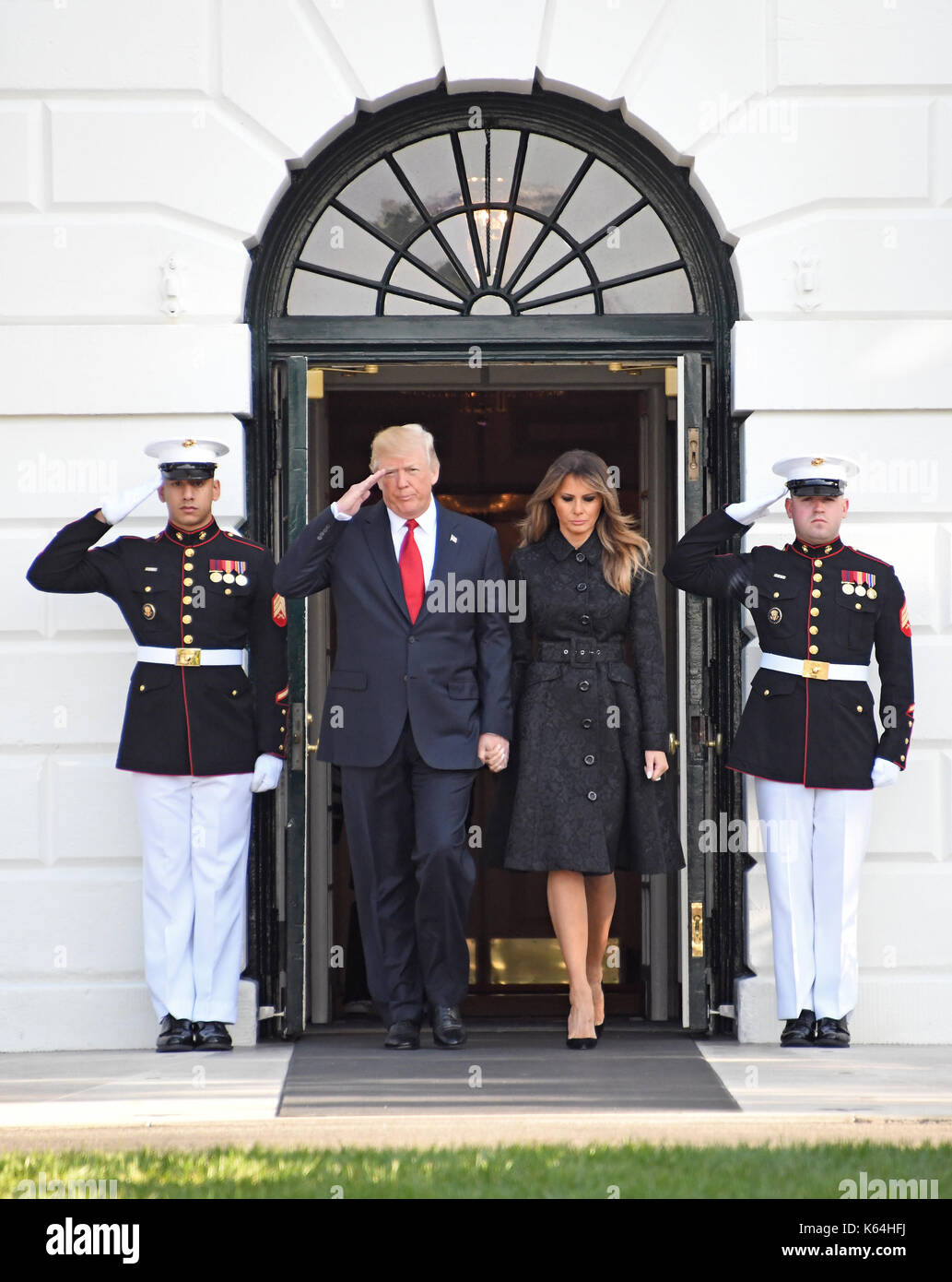United States President Donald J. Trump and first lady Melania Trump ...