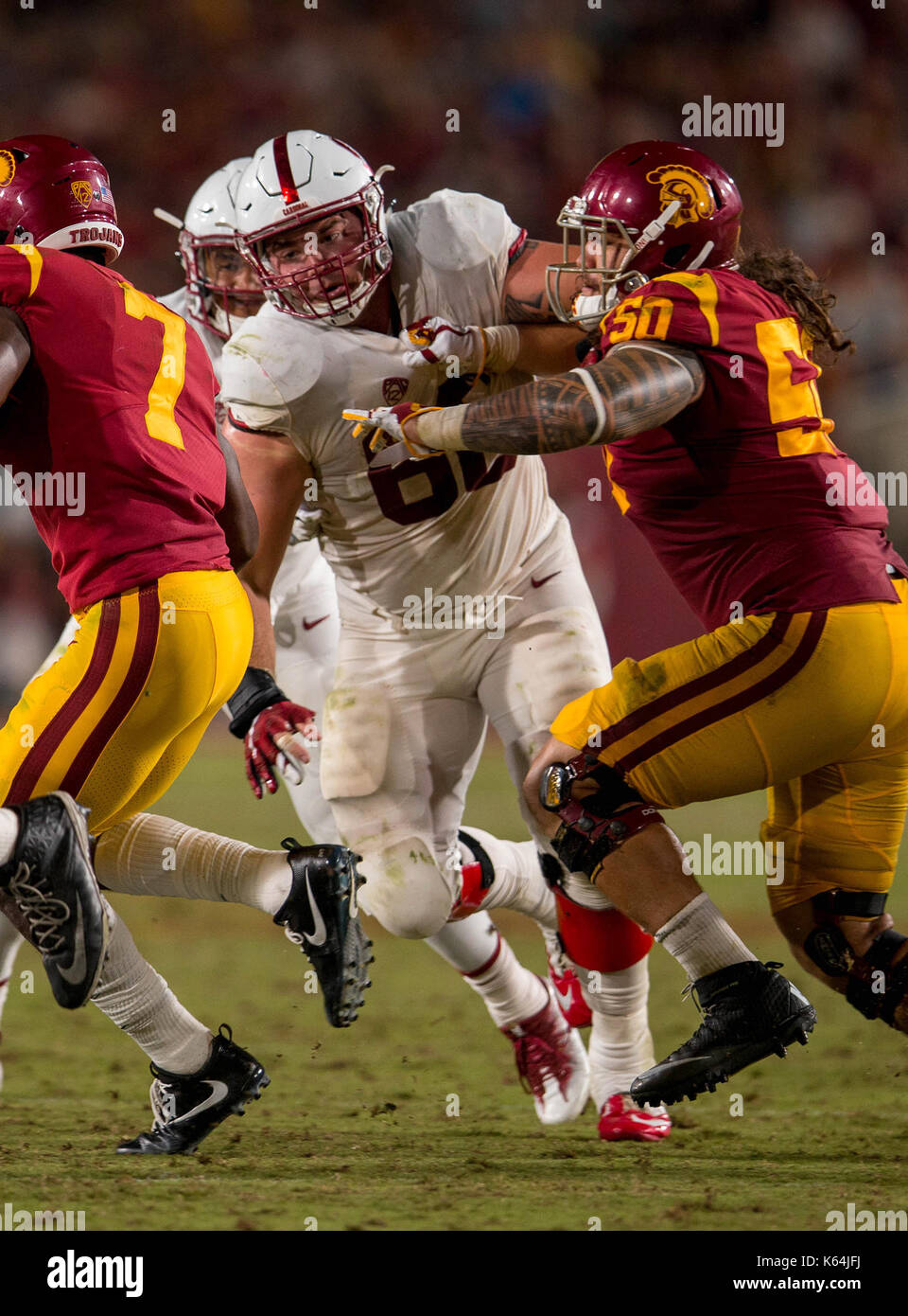 Los Angeles, CA, USA. 09th Sep, 2017. Stanford defensive lineman (66 ...