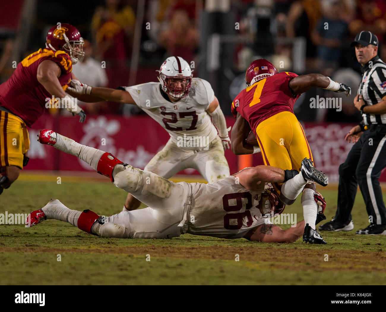 Los Angeles, CA, USA. 09th Sep, 2017. Stanford defensive lineman (66 ...