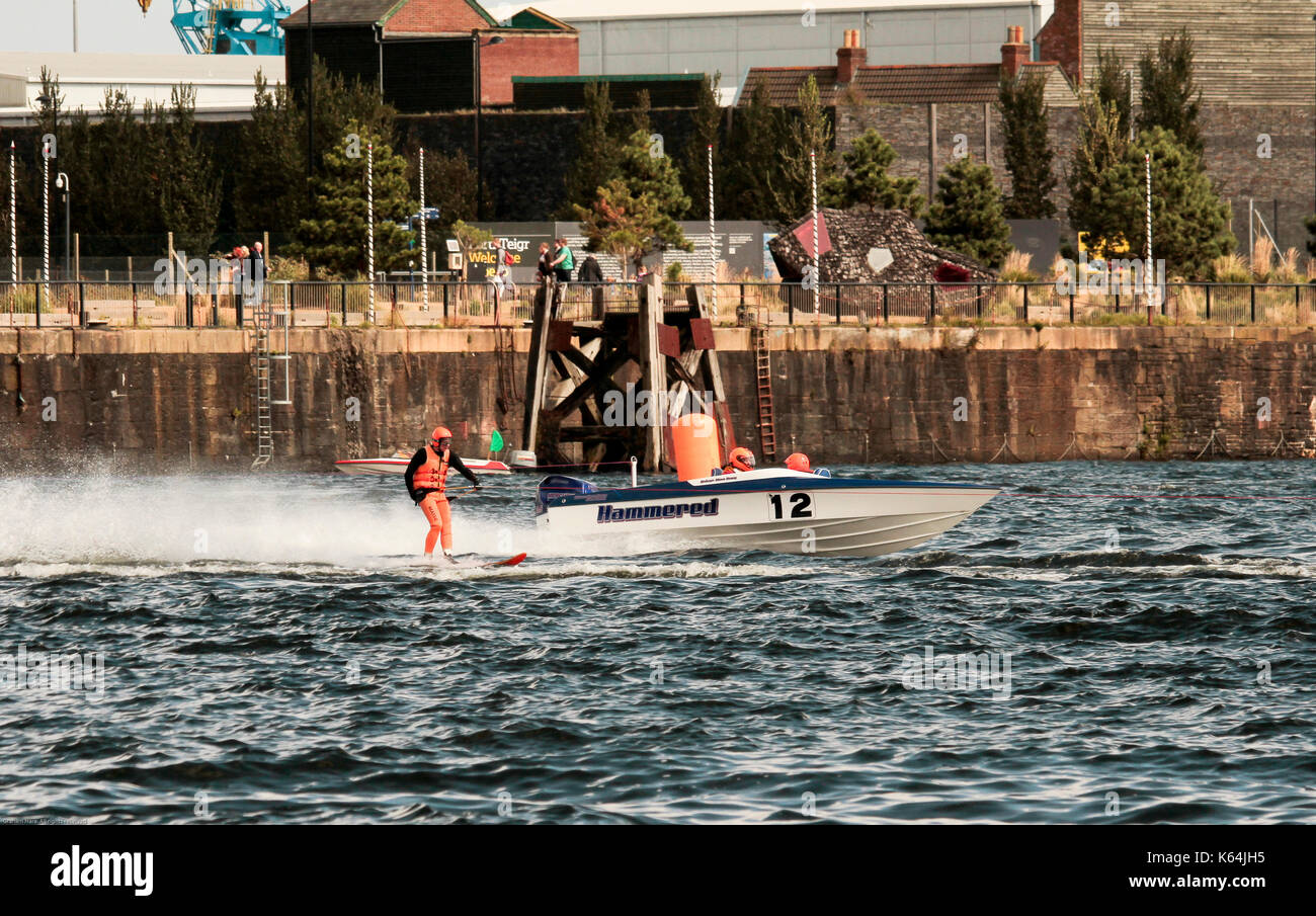 Cardiff, UK. 9th Sep, 2017. NTM 12 British National Water ski racing ...