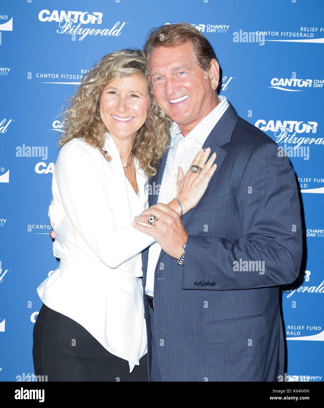 Edie Lutnick, Joe Theismann in attendance for Cantor Fitzgerald Annual ...