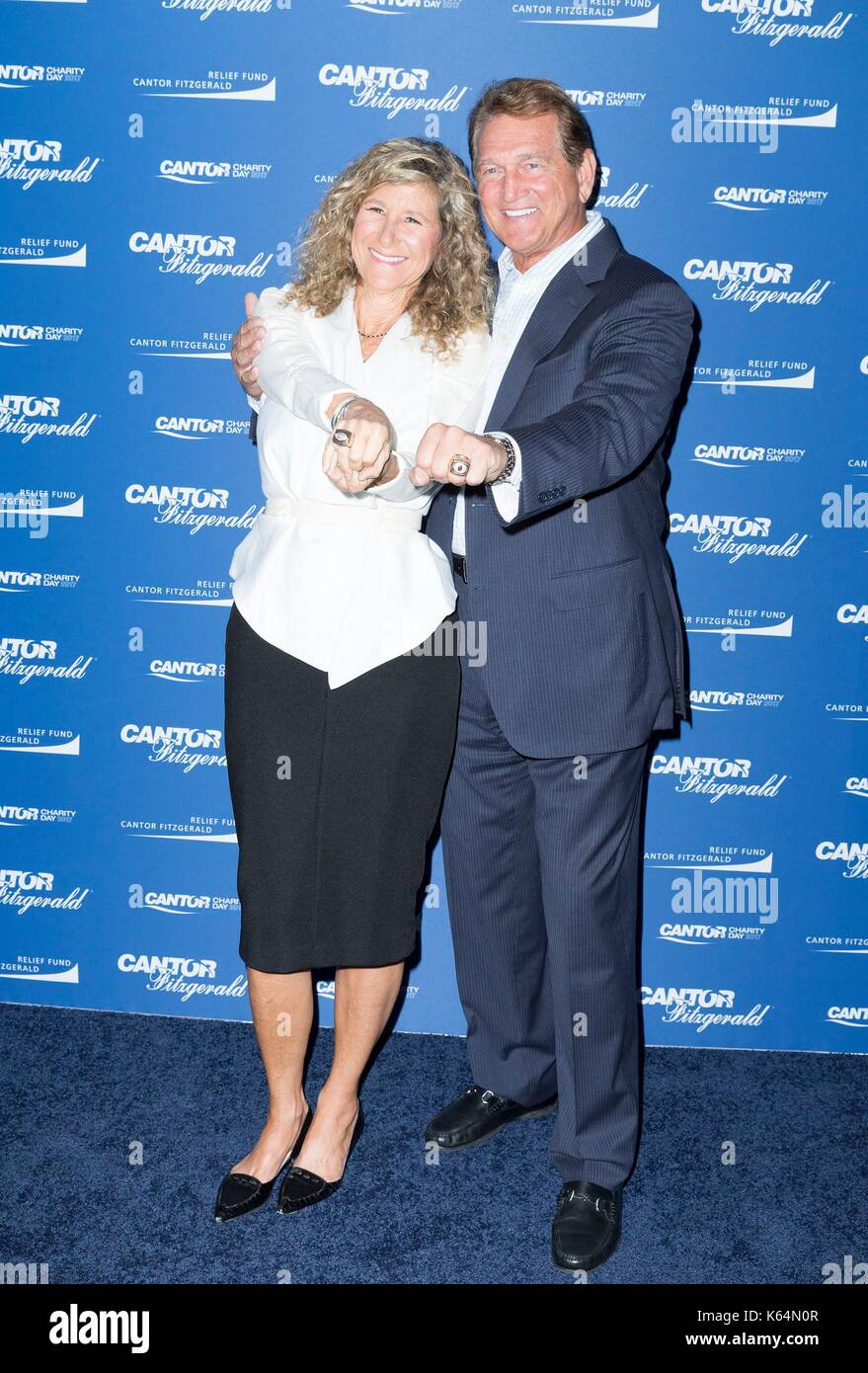 Edie Lutnick, Joe Theismann in attendance for Cantor Fitzgerald Annual ...