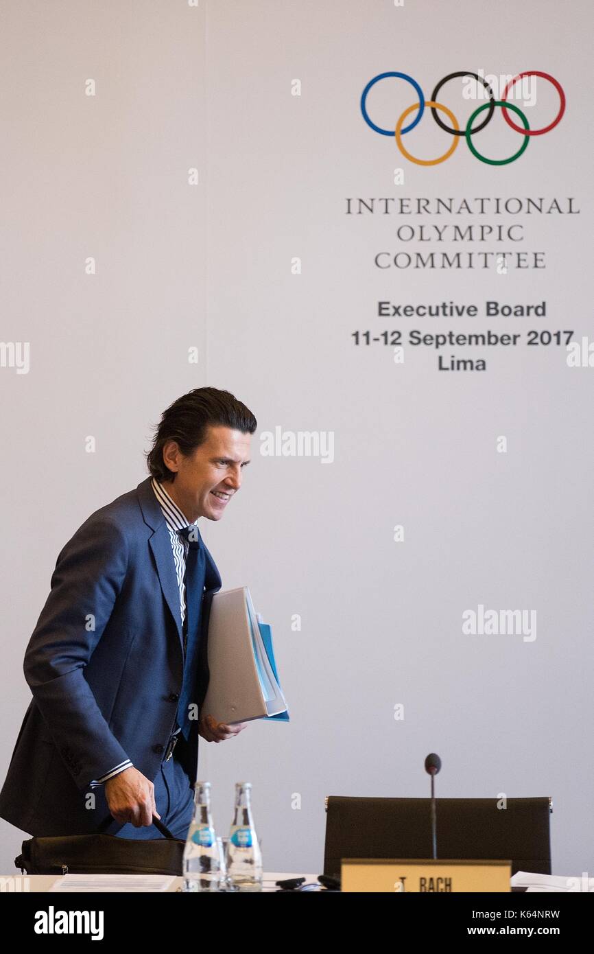 Lima, Peru. 11th Sep, 2017. Christophe Dubi, Olympic games executive ... Lima, Peru. 11th Sep, 2017. Christophe Dubi, Olympic games executive ...