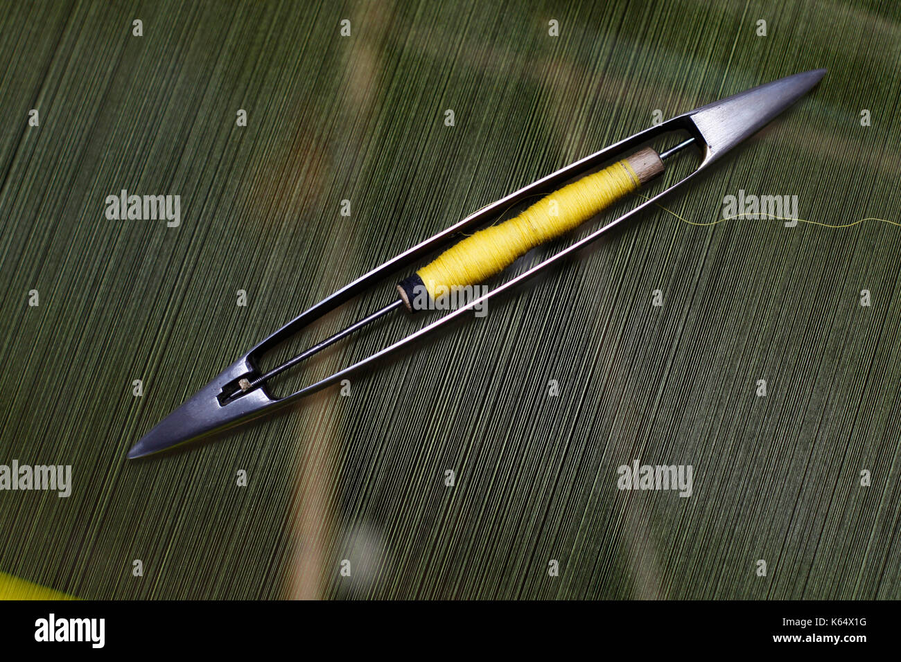 Jamdani weaving tools on display. Jamdani is a superfine handloom ...