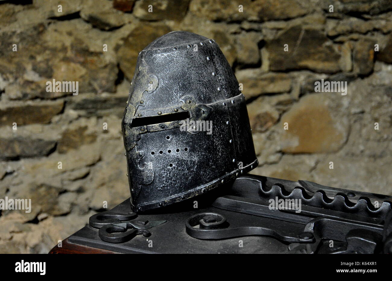 Protective helmet of knight,helmet,armor Stock Photo - Alamy