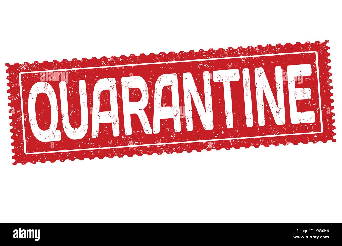 Quarantine sign or stamp on white background, vector illustration Stock ...
