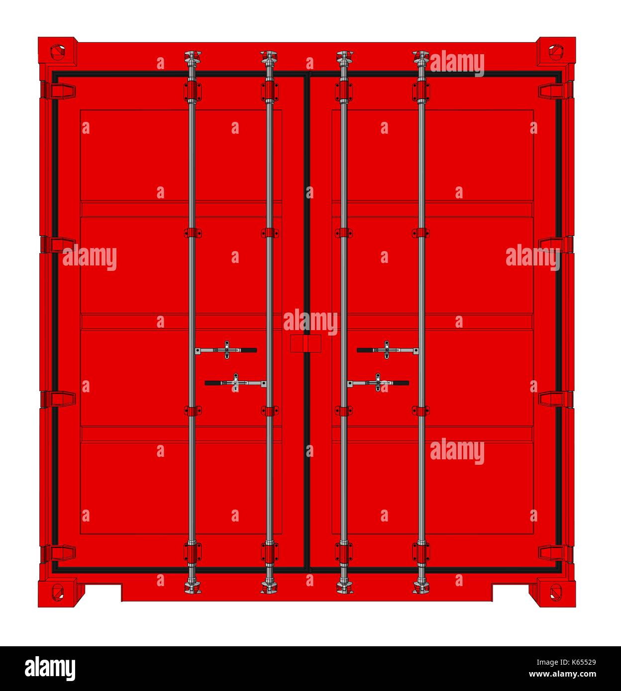 Vector of cargo container Stock Vector Image & Art - Alamy