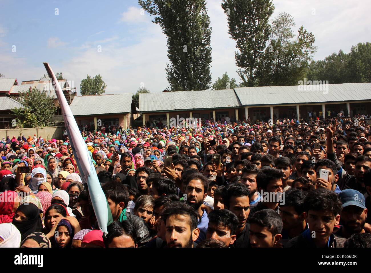 Kulgam, India. 11th Sep, 2017. Funeral procession of Dawood Illahi Khan ...