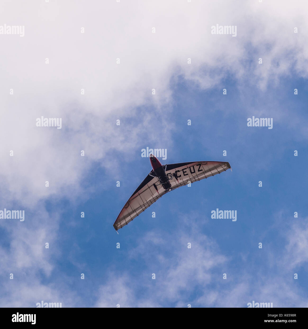 A microlight flying in the Uk Stock Photo - Alamy