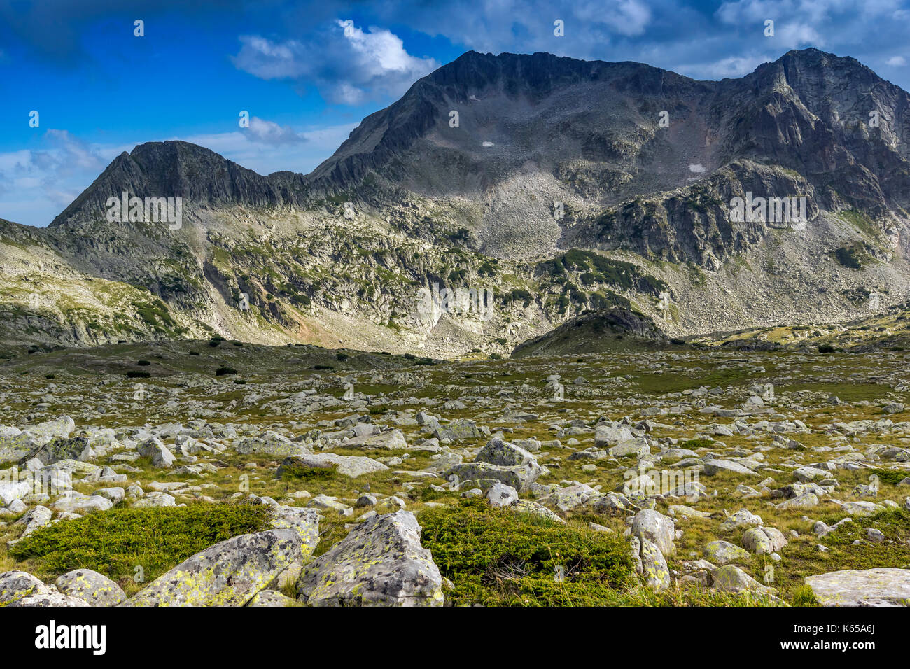 Amazing Panorama of Kamenitsa peak, Pirin Mountain, Bulgaria Stock ...