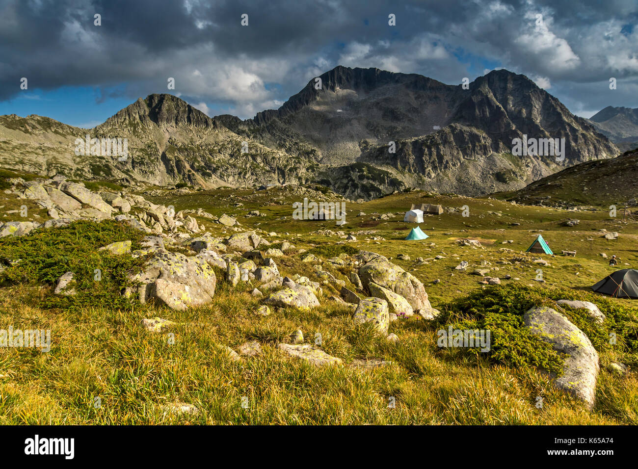 Amazing Panorama of Kamenitsa peak, Pirin Mountain, Bulgaria Stock ...