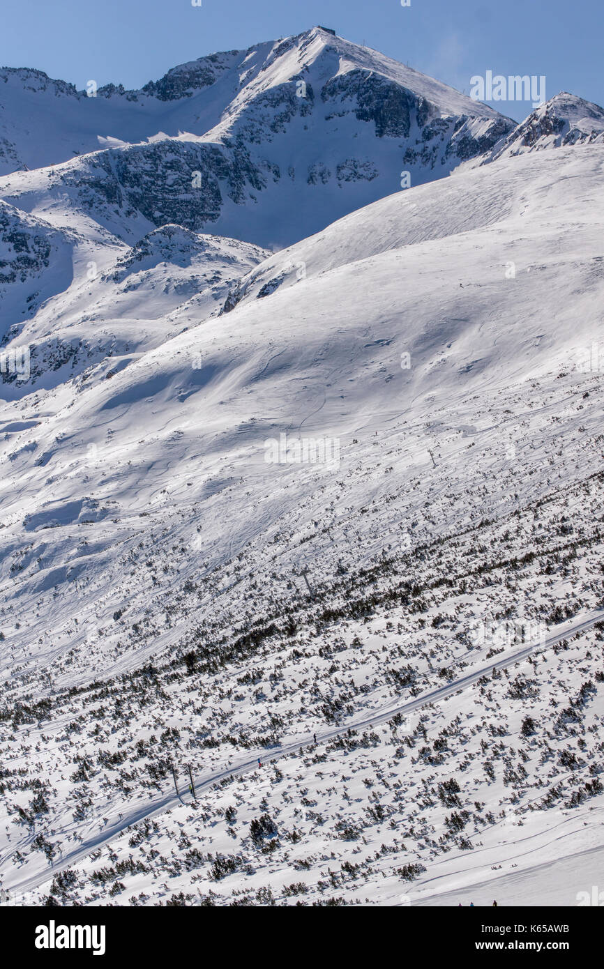 Amazing winter view of Musala peak, Rila Mountain, Bulgaria Stock Photo ...
