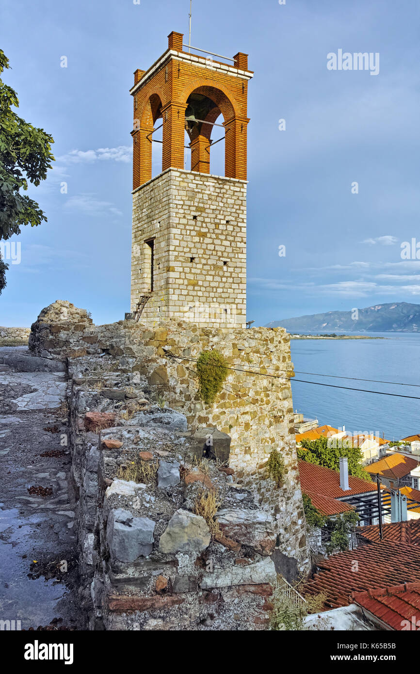 Medieval Clock tower in Nafpaktos town, Western Greece Stock Photo - Alamy