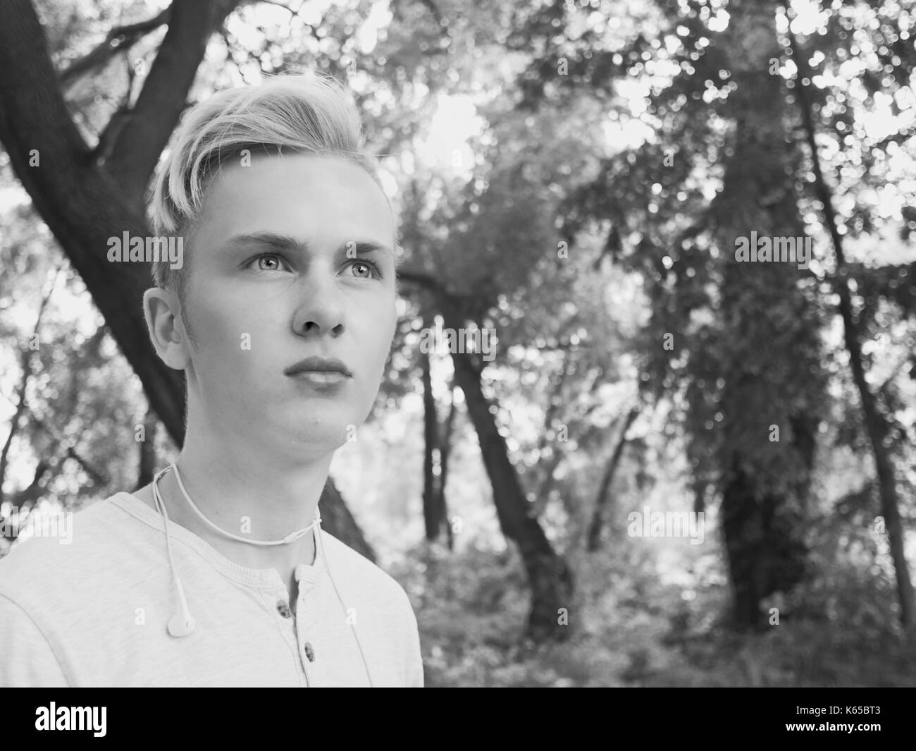 Woman man background young camera Black and White Stock Photos & Images ...