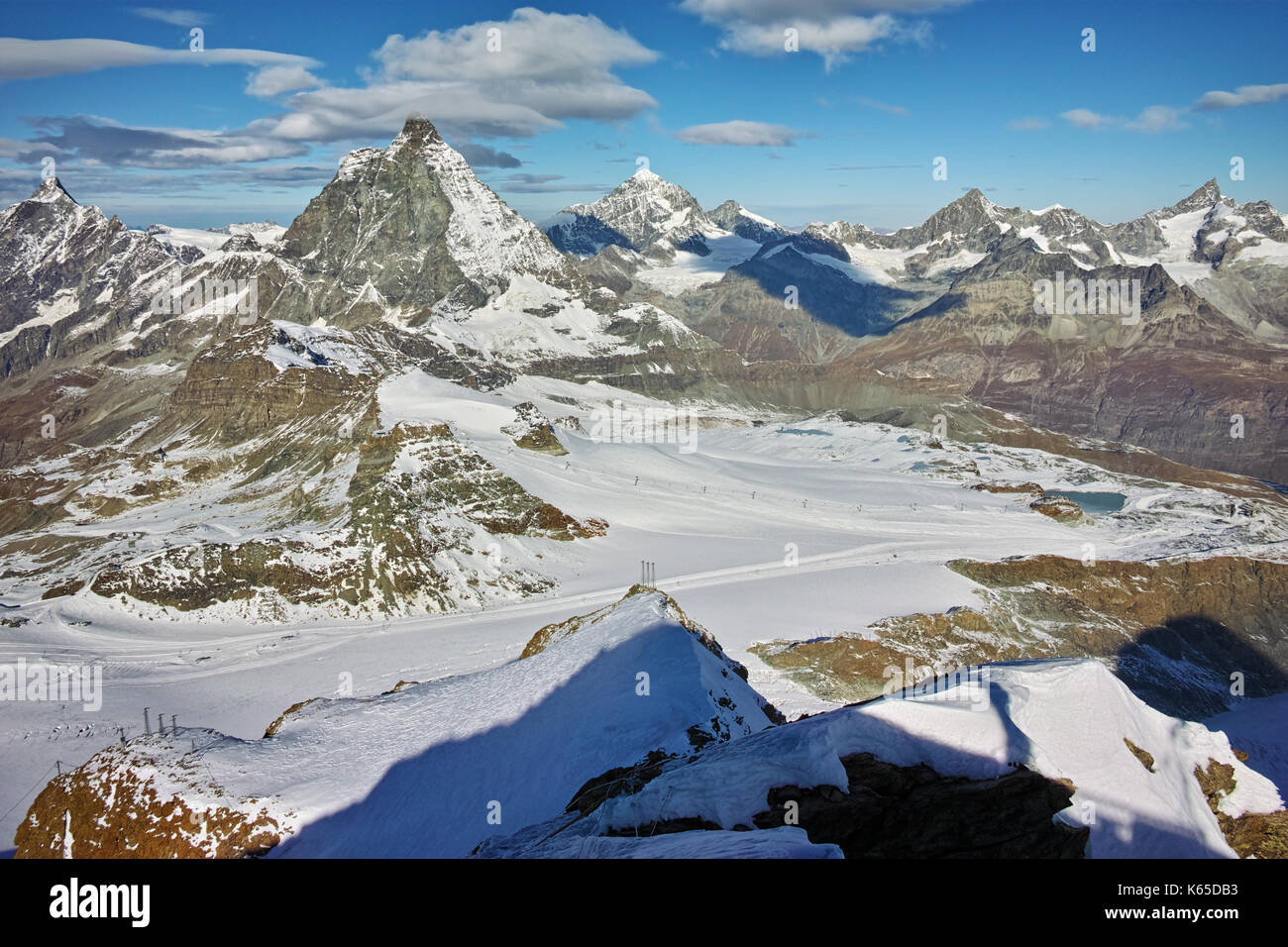 Amazing panorama of Matterhorn peak, Alps, Switzerland Stock Photo - Alamy