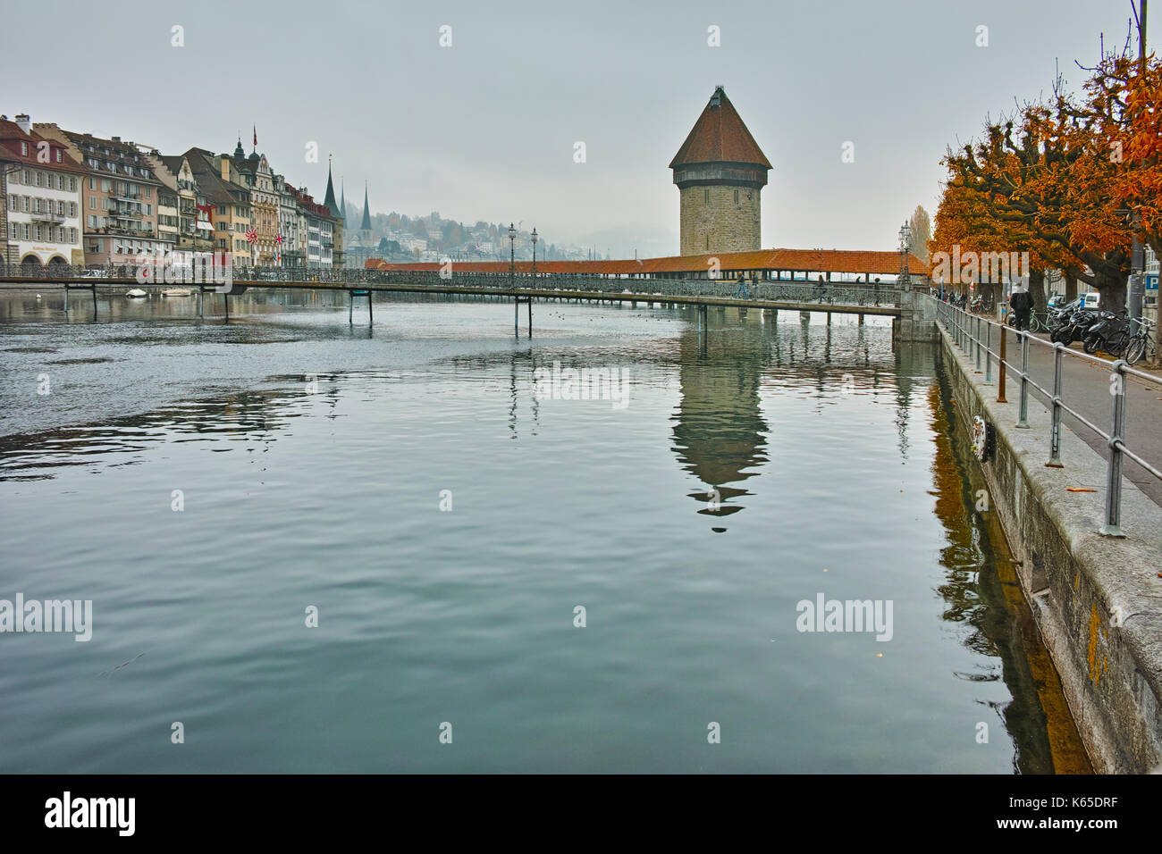 Chapel Bridge over Reuss River, Lucerne, Switzerland Stock Photo - Alamy