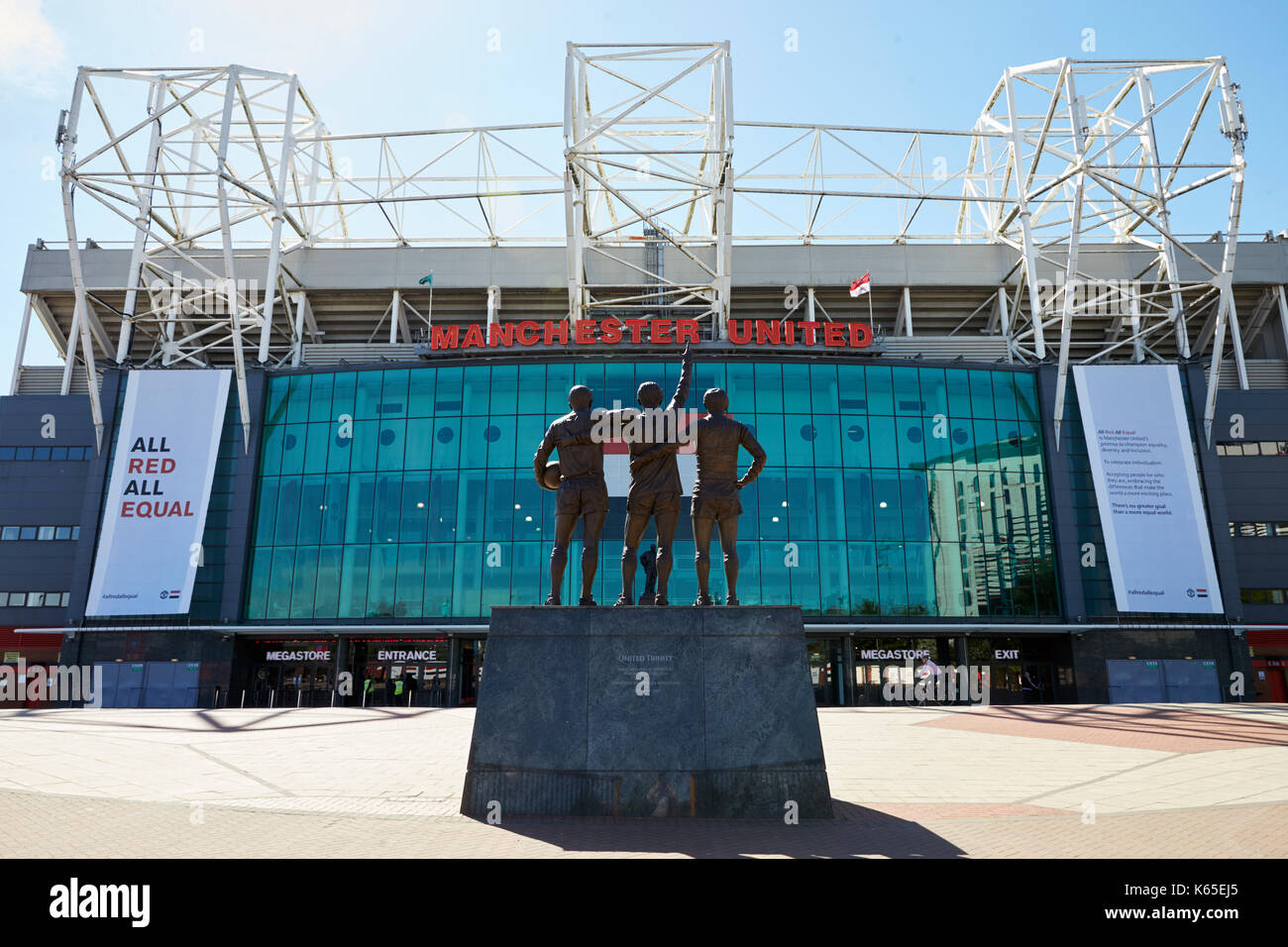 Manchester, UK - 4 May 2017: Exterior Of Manchester United Football ...