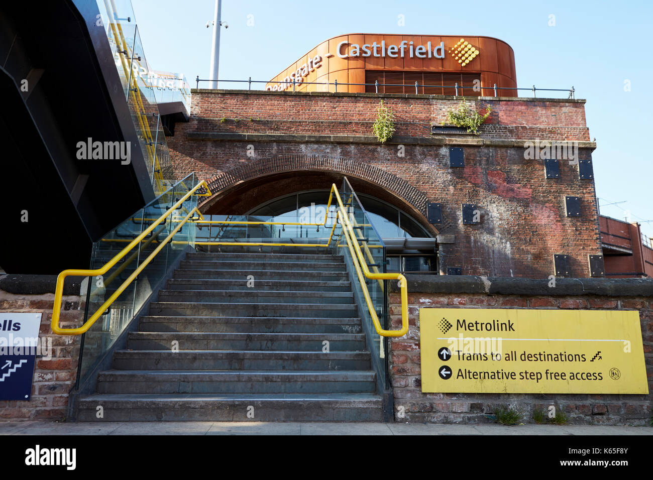 Manchester, UK - 10 May 2017: Castlefield Tram Station On Metro Network ...