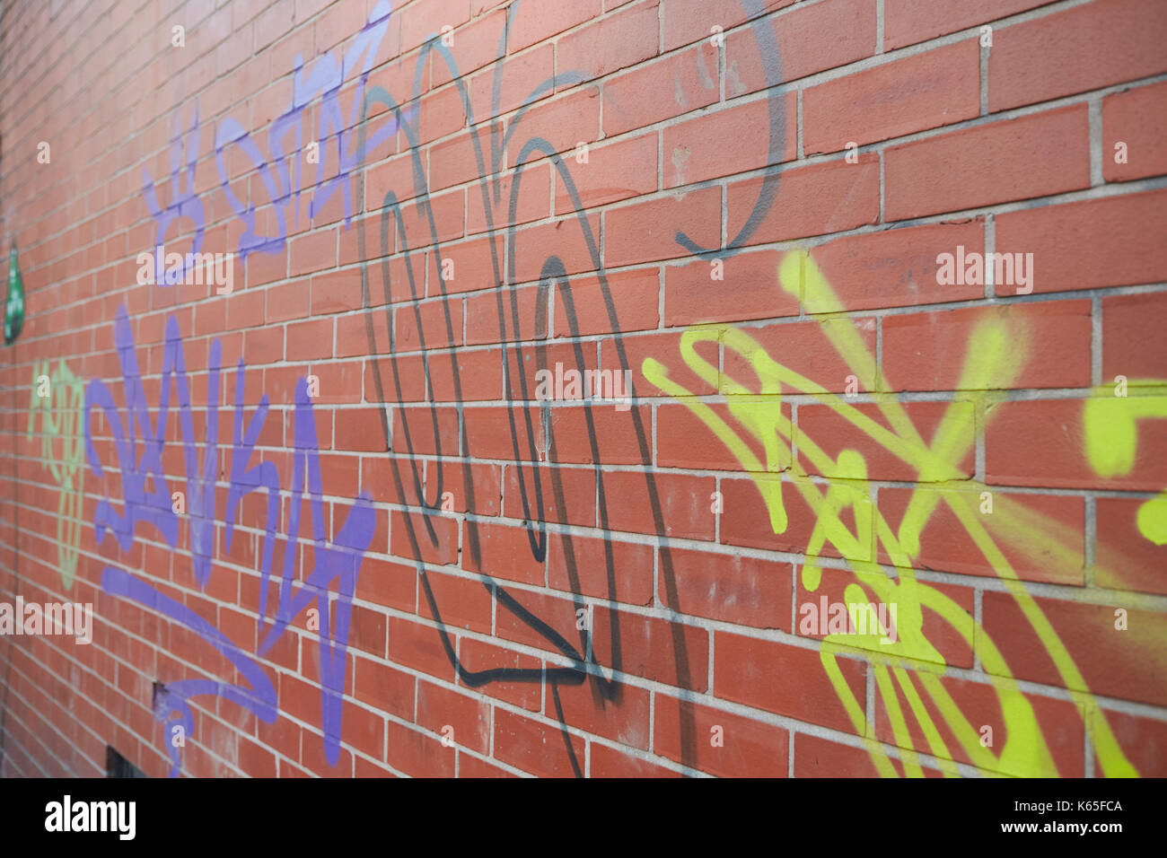 Manchester, UK - 10 May 2017: Graffiti On Wall In Manchester Street ...