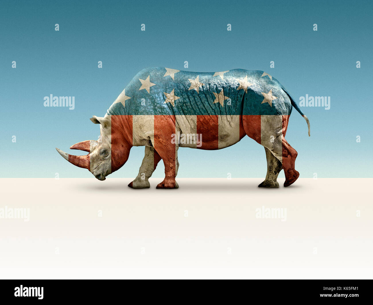 Republican In Name Only, represented by a Rhinoceros overlayed with red ...