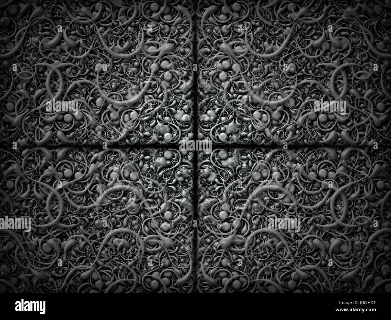 Digitally Created Pattern Of Intricate Scrolling Shapes Stock Photo Alamy