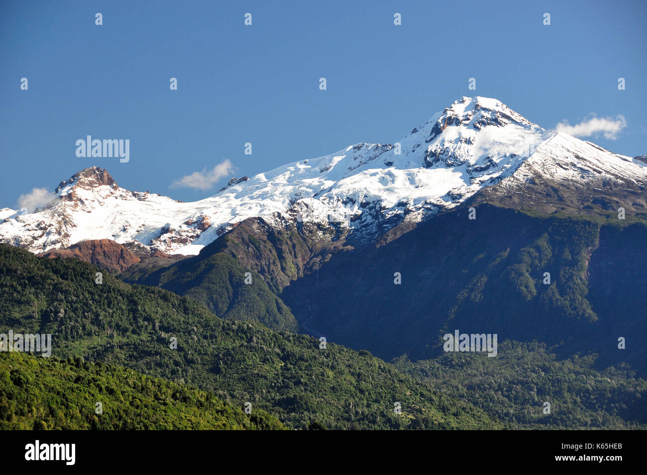 Yate volcano in Chile, Patagonia, seen on a road trip on Carretera ...