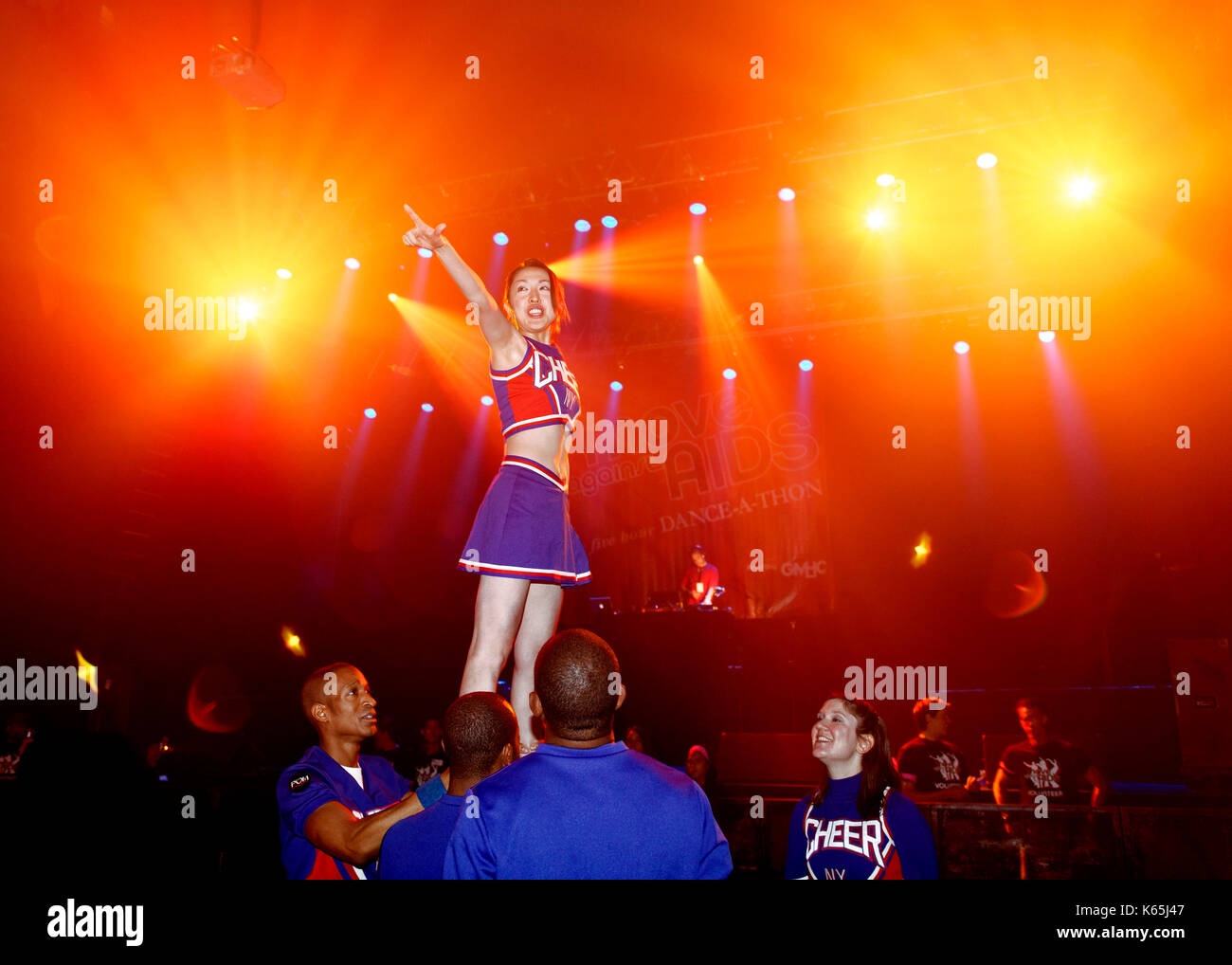 The private cheerleader group - Cheer New York at a benefit for AIDS ...