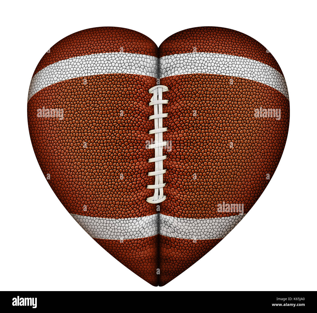 Digital illustration of a heart-shaped football Stock Photo - Alamy